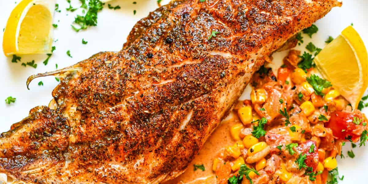 Grilled Red Drum with Lemon Pepper Oliverde Oil & Roasted Corn Salsa ...
