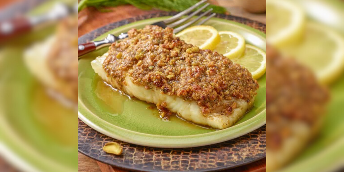 Pistachio-Balsamic Crusted Monchong | Surf and Turf Food Company